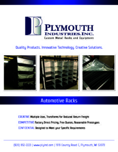 Automotive Racks Sell Sheet (8.5×11) | Plymouth Industries Plymouth ...