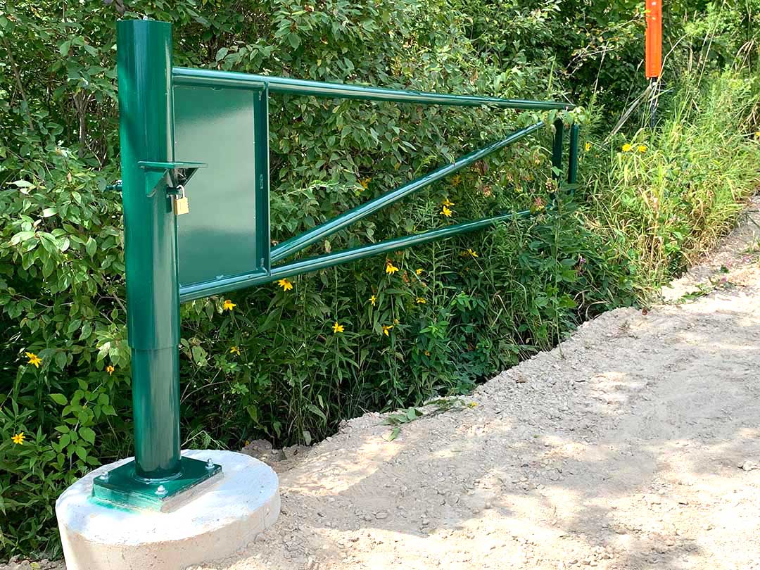 Deluxe Driveway Entrance Barrier Gate (Manual Swing) | Plymouth Industries